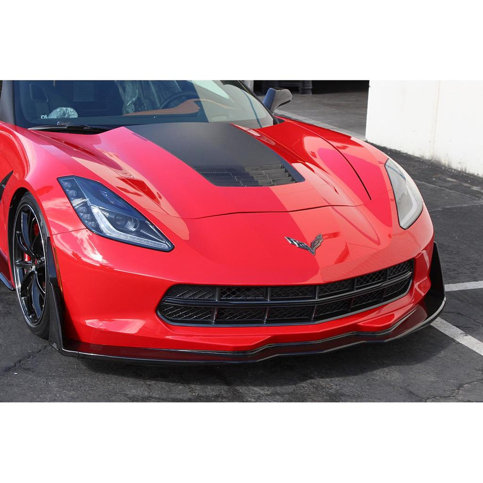 Chevrolet Corvette C7 Z06 Carbon Fiber Front Bumper Canards and Spats ...