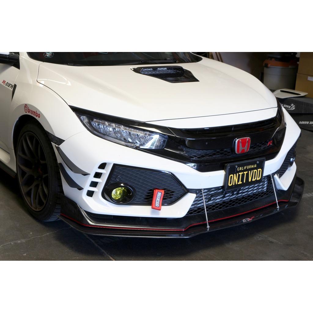 Honda FK8 Civic Type R Carbon Fiber Front Bumper Canards 2017 - 2021 ...